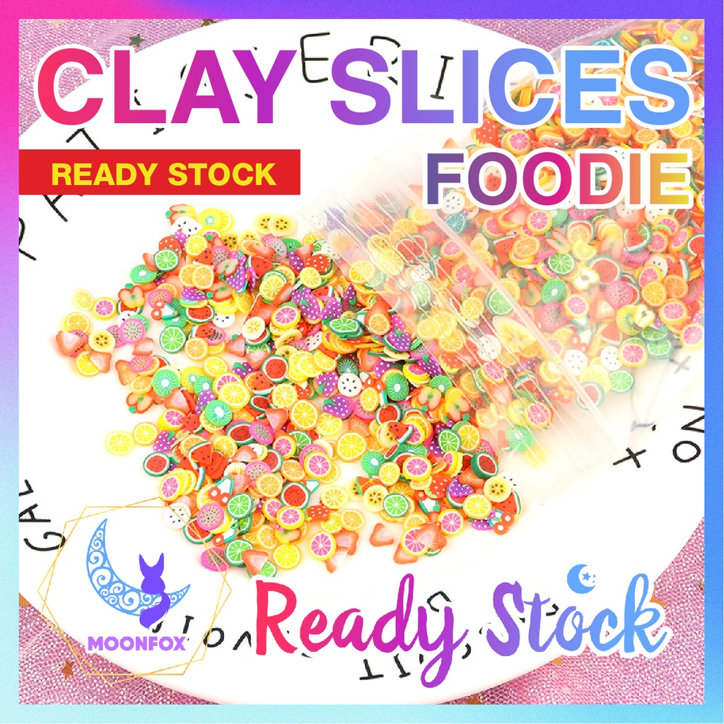 Foodie Soft Pottery Polymer Clay Slices Toy DIY Slime Nail Art Dessert ...
