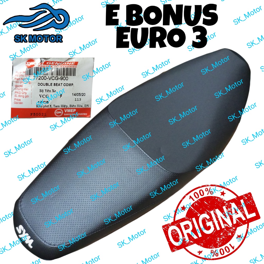 SYM E BONUS EURO 3 Original Seat / Tempat Duduk / Kusyen Cushion Cusion ...