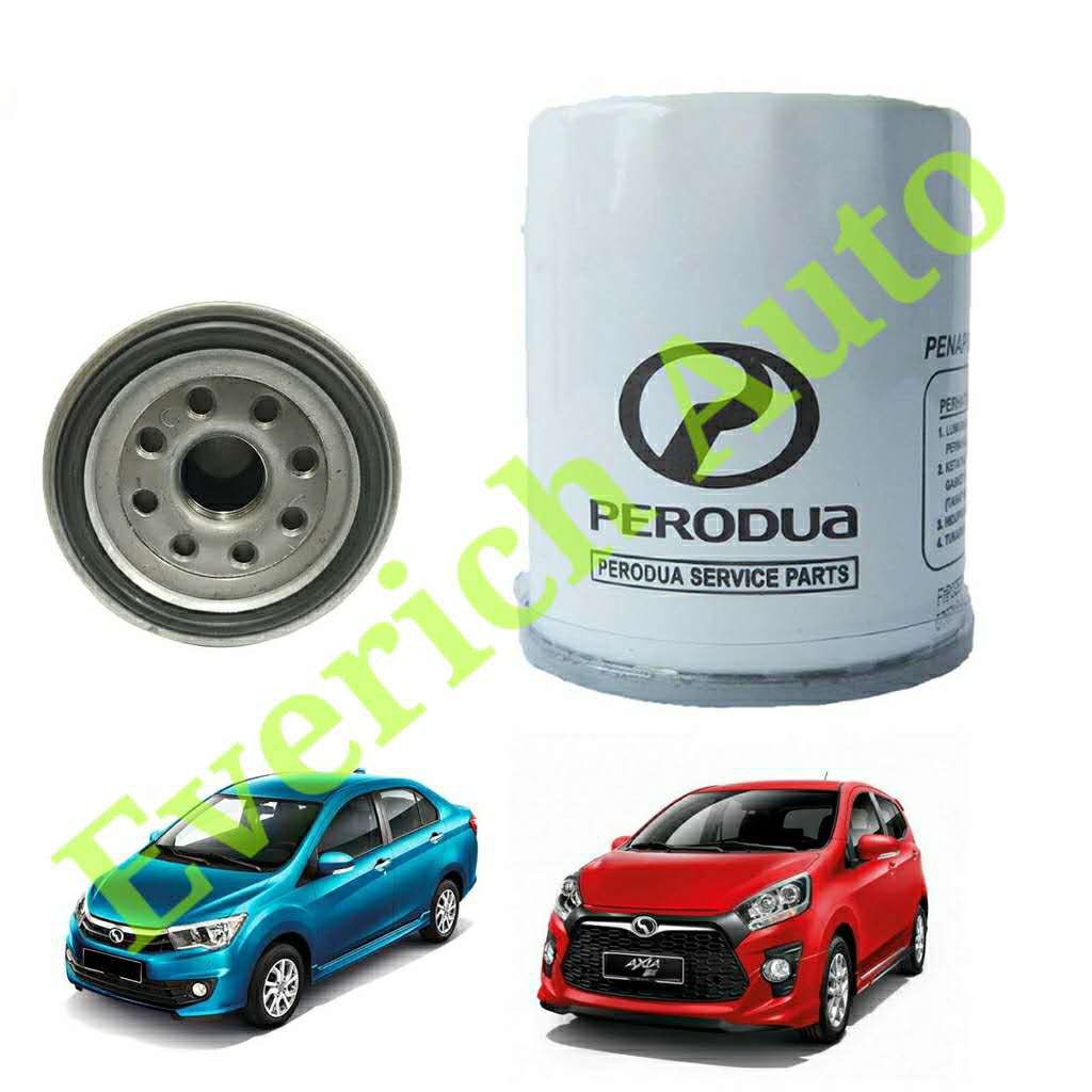 PERODUA OIL FILTER BEZZA AXIA MYVI 2018+ ARUZ TOYOTA AVANZA DUAL VVTi ...