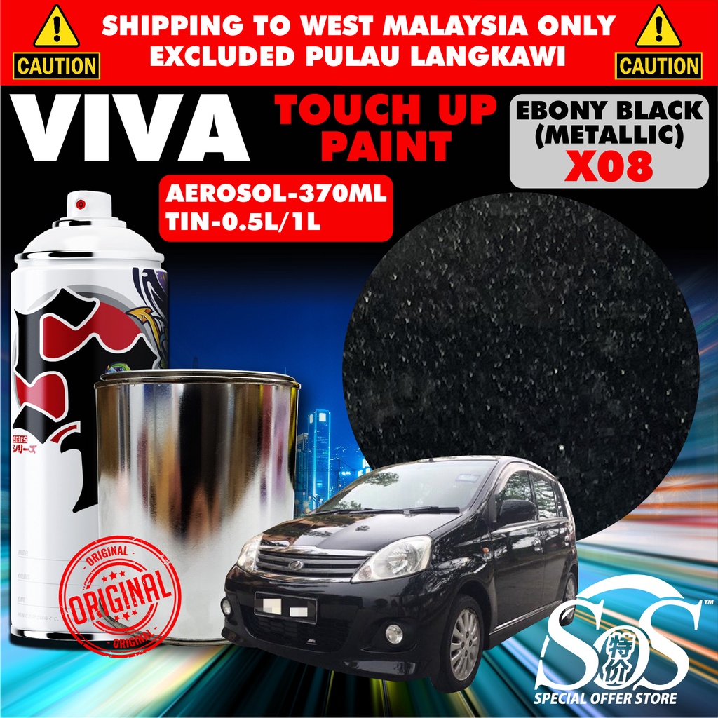 PERODUA VIVA 🔥 Original Touch Up Paint Aerosol Spray DIY Paint / Cat ...