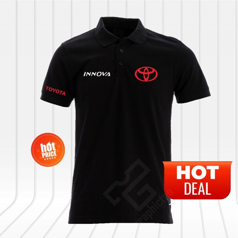 Polo T Shirt Toyota Innova Logo Short Sleeve SS Cotton Tee Unisex ...