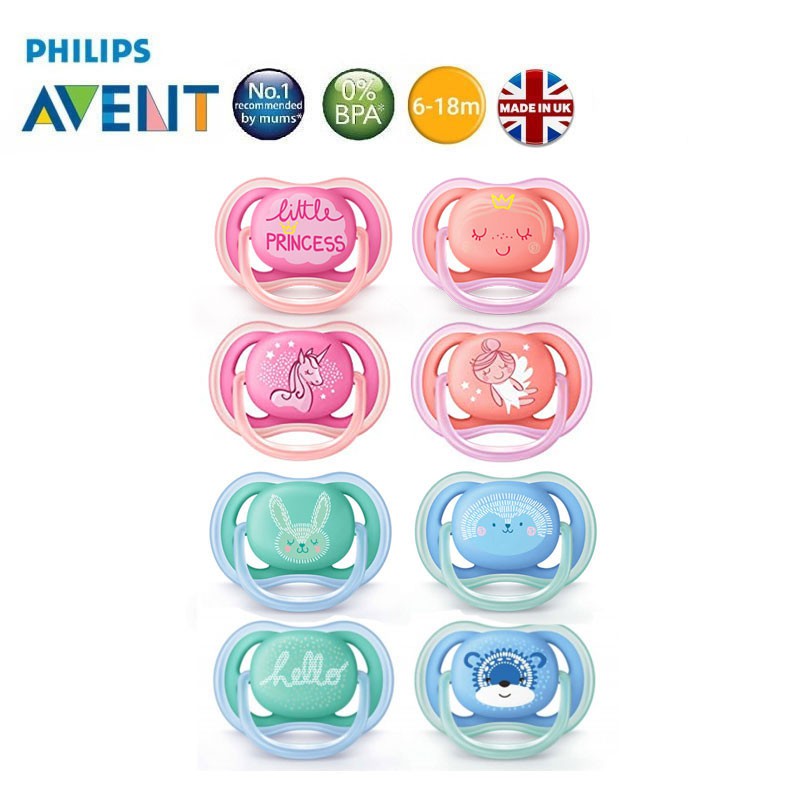 Philips AVENT Ultra Soft Air Orthodontic Silicone Soother / Pacifier 6 ...