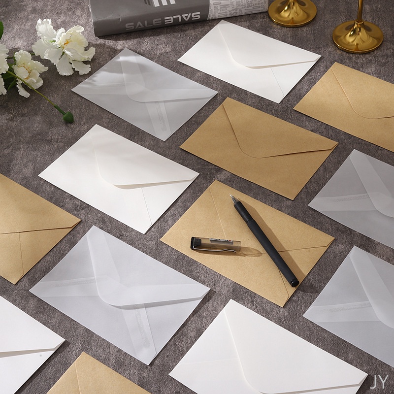 【JY】Blank translucent sulfate paper continental envelope kraft paper ...