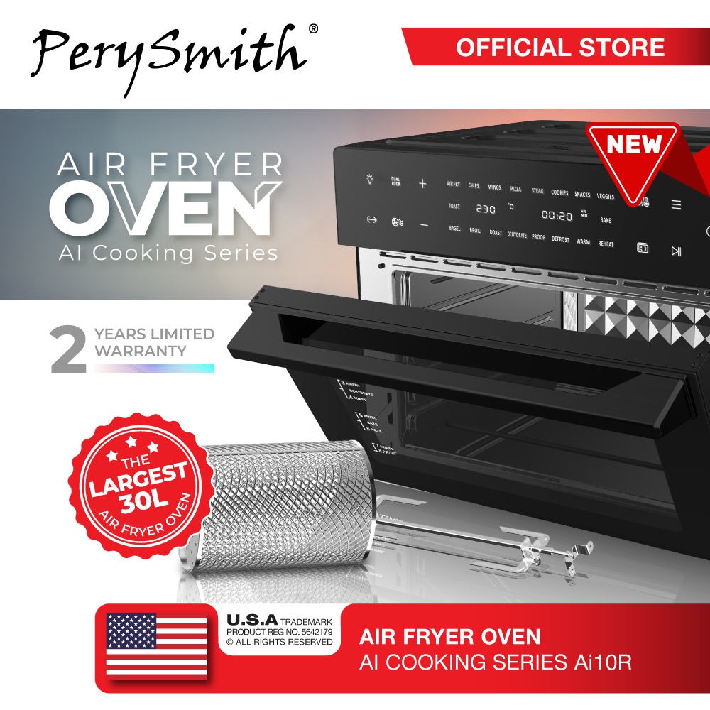 PerySmith 30L Air Fryer Oven (XXL Size) Ai Cooking Series AI10R ...