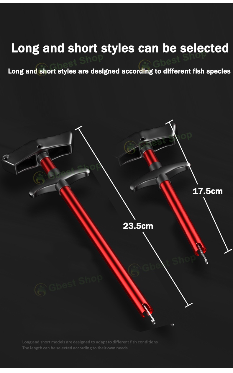 Fishing Hook Remover with Squeeze Puller Handle Fish Lure Hook ...