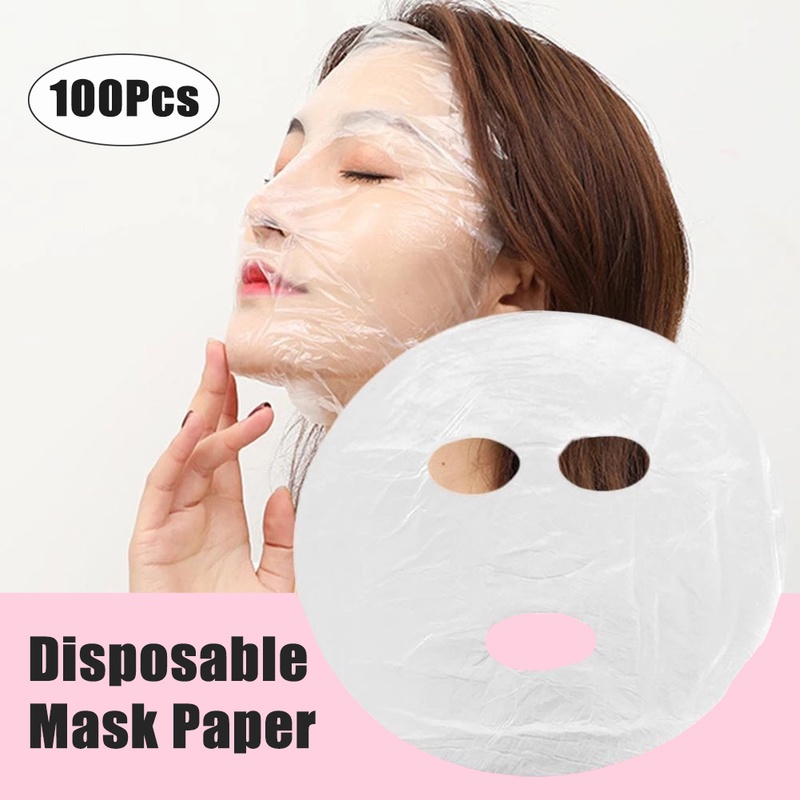 100Pcs/Bag Fresh-Keeping Film Mask / Natural Disposable Plastic Masks ...