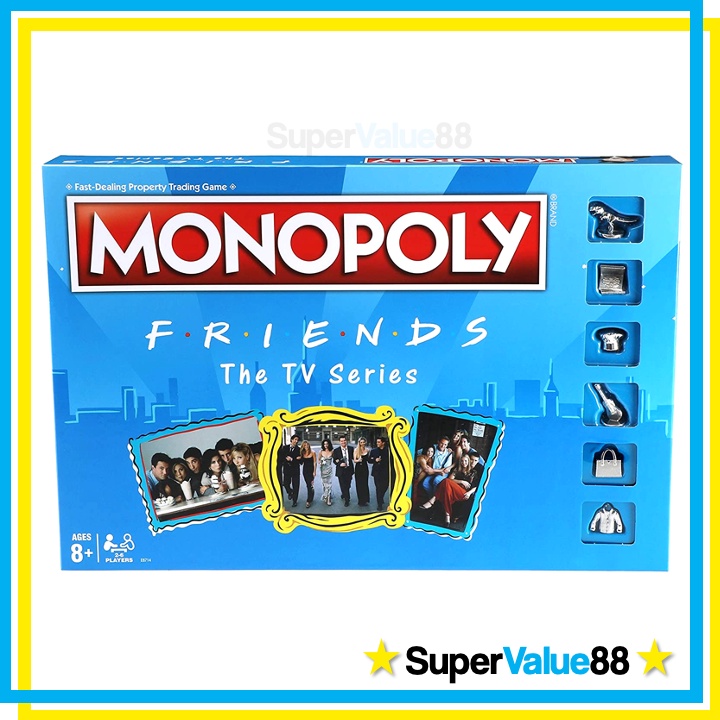 Official Monopoly FRIENDS The TV Series Limited Edition Board Game, TV ...