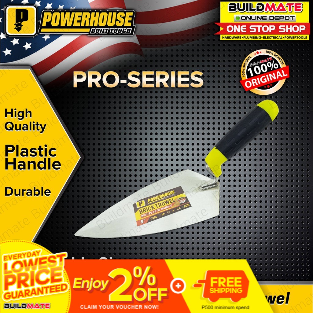 POWERHOUSE PRO SERIES Hand Tool Trowel 6" | 7" | 8" | 9" with PVC ...
