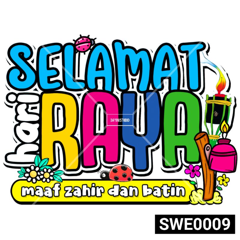 [ STICKER RAYA 2025 ] Waterproof Kalis Air | Selamat Hari Raya ...