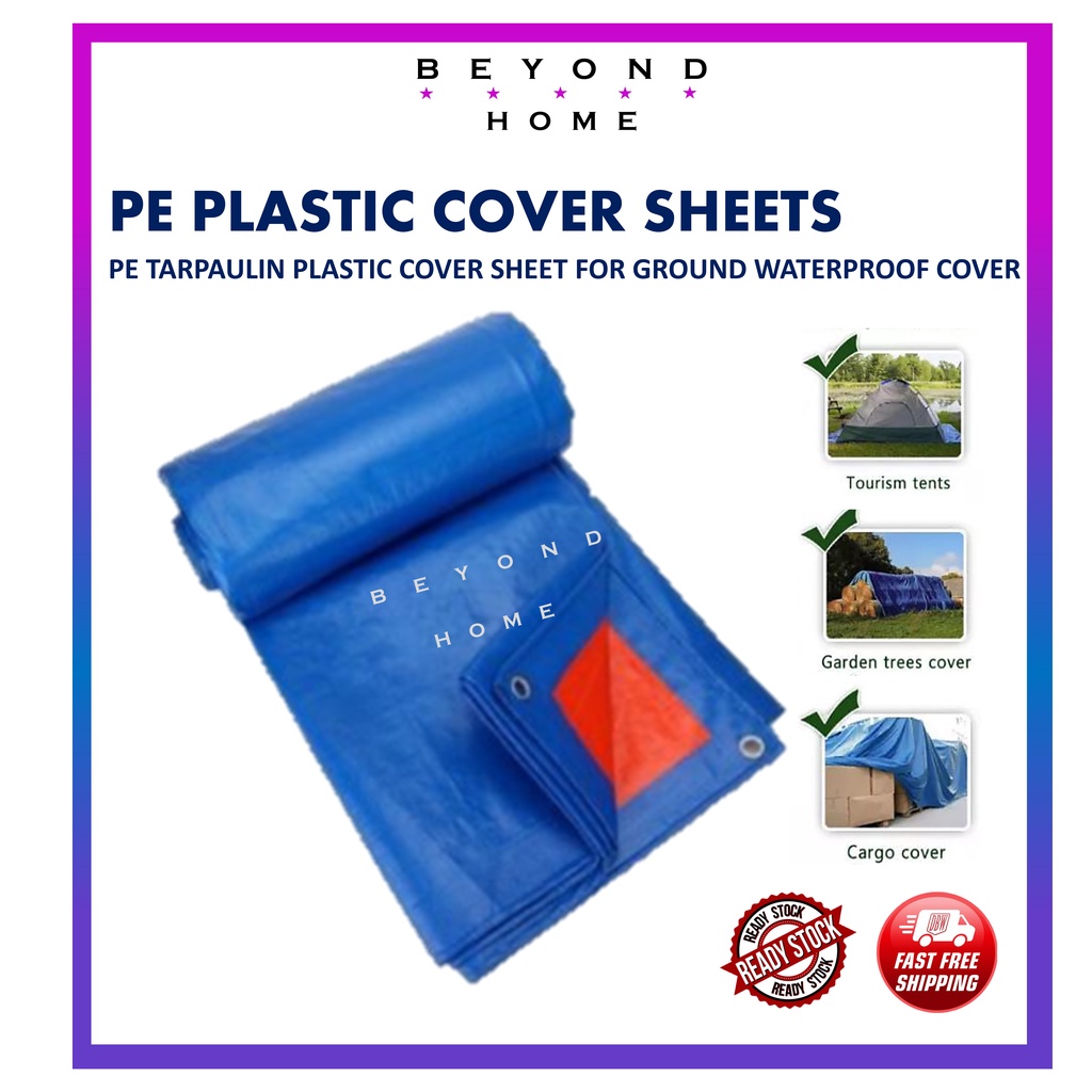 PE Blue Orange Water Resistance Sheet Tarpaulin Canvas Canopy Kanvas ...