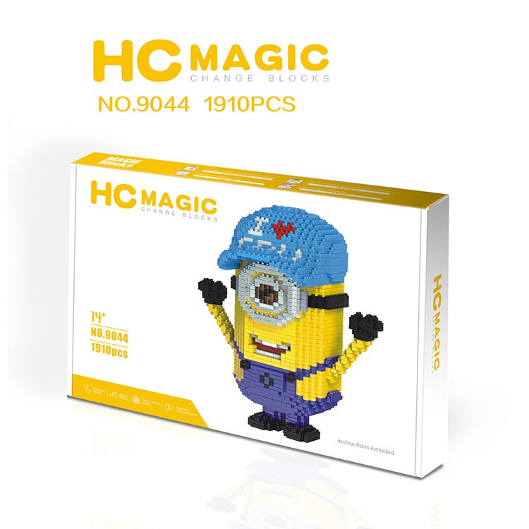 HC Magic Mini Blocks Minion Nanoblock Cartoon Model Plastic Building ...