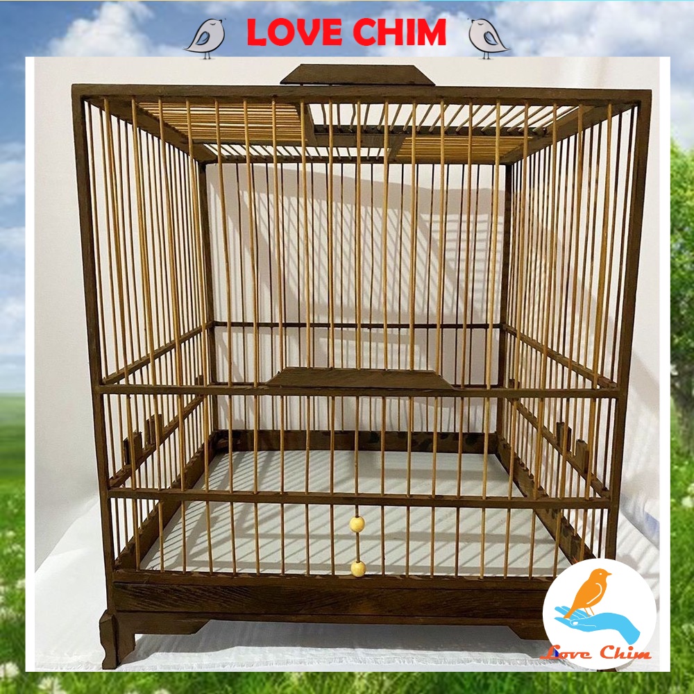 Square black wooden crested bird cage frame, easy to install, type 1 ...