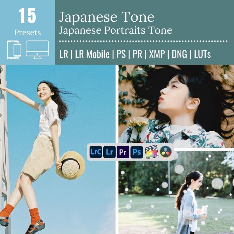 [Premium Lightroom Preset] 𝐉𝐚𝐩𝐚𝐧𝐞𝐬𝐞 𝐏𝐨𝐫𝐭𝐫𝐚𝐢𝐭𝐬 𝐓𝐨𝐧𝐞 for LR/LR(mobile)/PR/AE/PS/FCPX/DaVinci ...