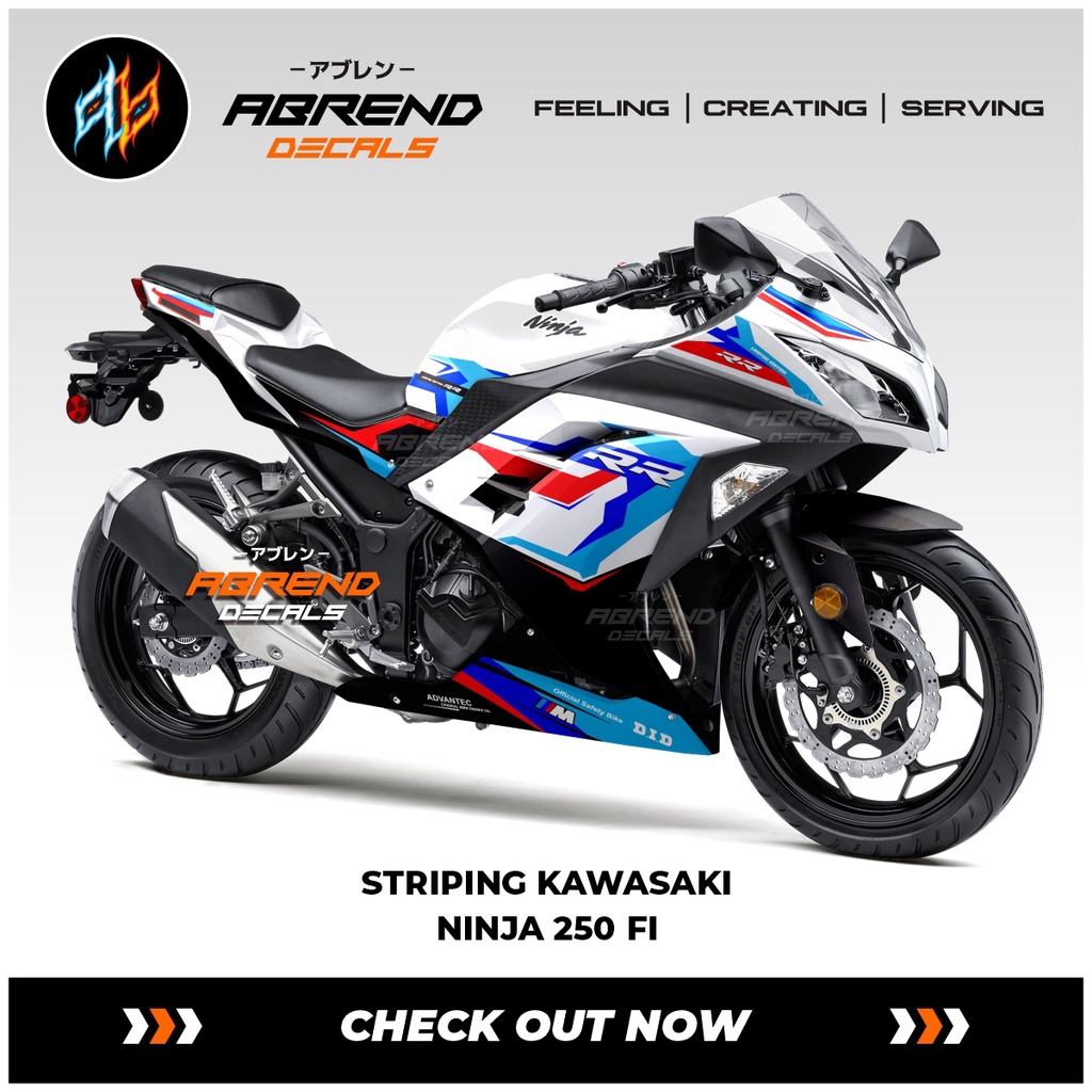 Ninja 250 Fi Livery BMW Tri Color Striping / Kawasaki Ninja Fi Semi ...