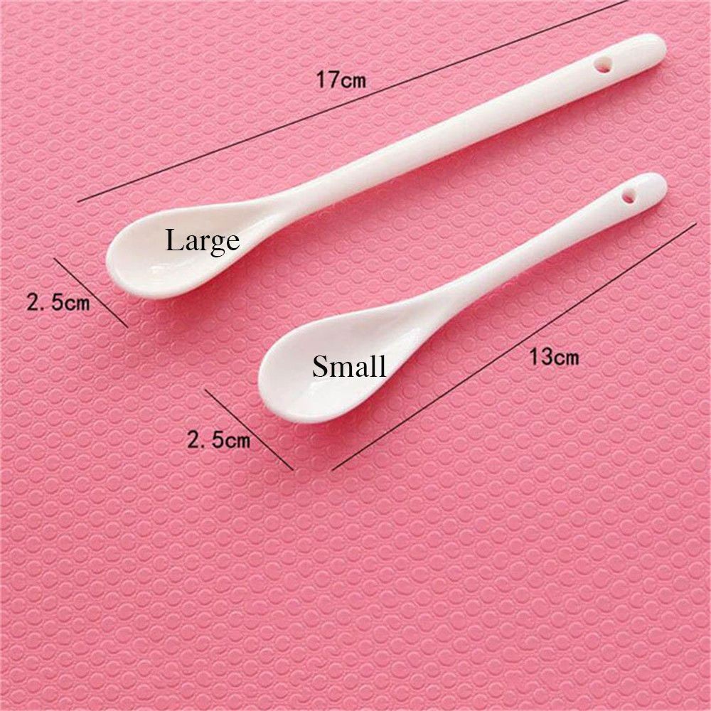Sudu Perencah Ceramic White Coffee Sugar Spoon Soup Tea Spoons Honey ...