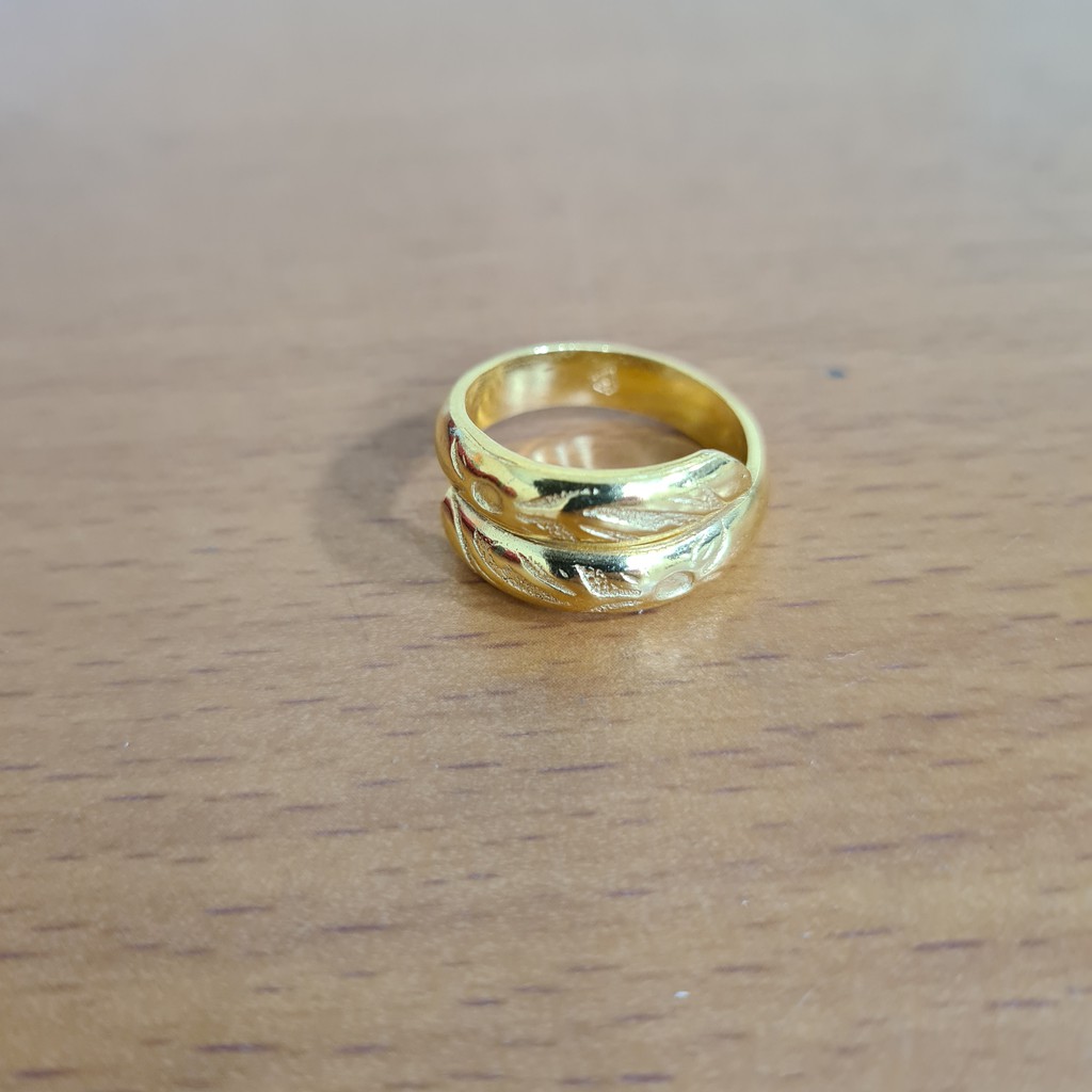 5 Gram Rattan Split Light Gold Ring | Shopee Malaysia