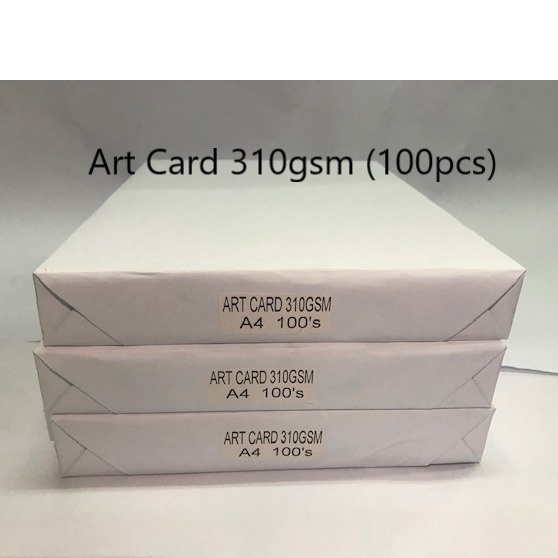 Art Card 310gsm (2 side gloss coated)/ A4 / A3 / 12"x18" / 12.5"x18.5 ...