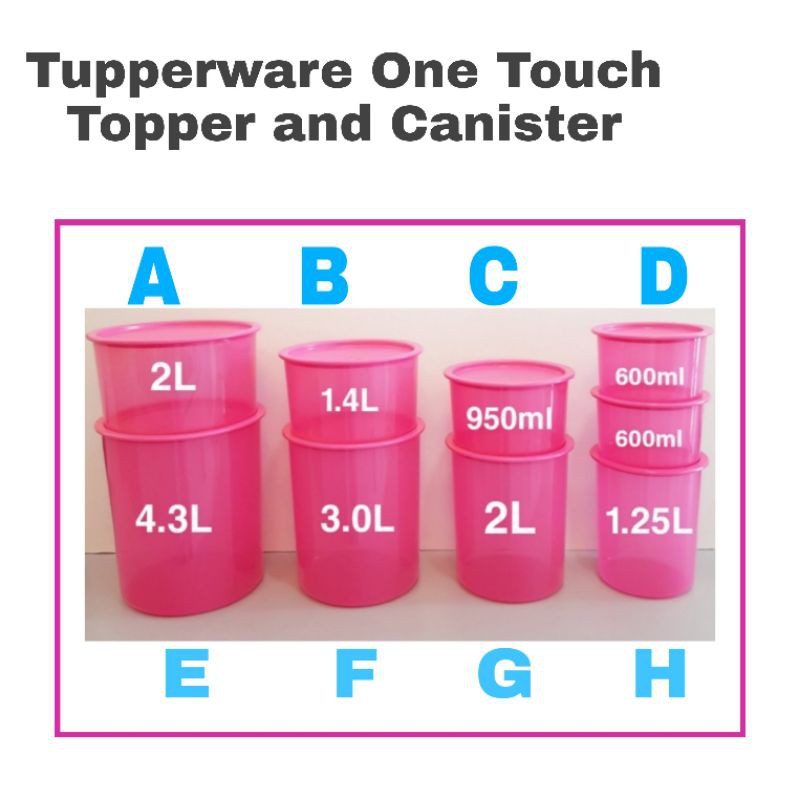 Tupperware One Touch Topper and Canister New Colour | Shopee Malaysia