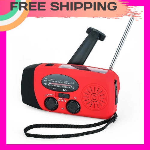 Portable Radio with AM/FM Flashlight Reading Lamp NOAA Weather Mobile ...