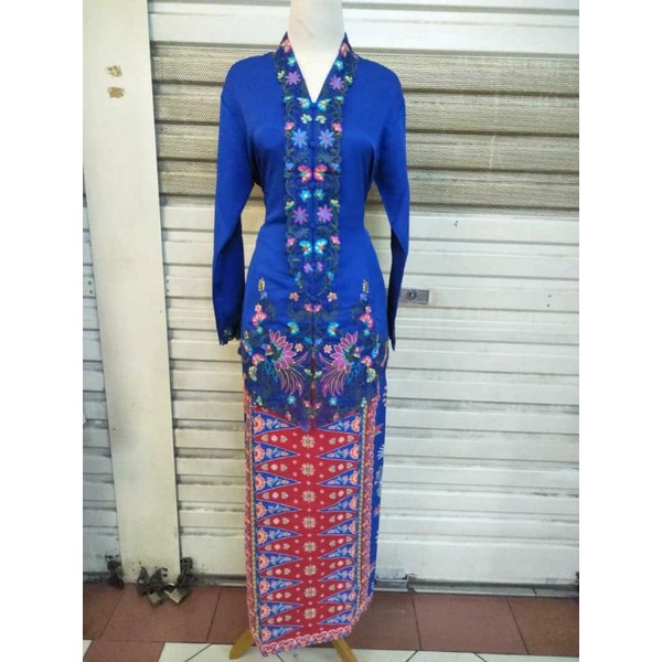 PUTIH Modern Long Sleeve Brocade Kebaya Embroidery Jumbo Modern Betawi ...