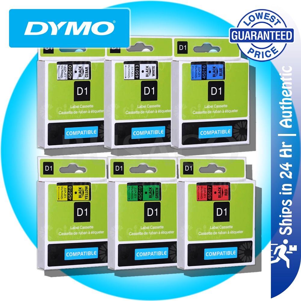 🔥Ready Stock🔥 DYMO Compatible D1 Label Cassette Tape 12mm X 7m | For ...