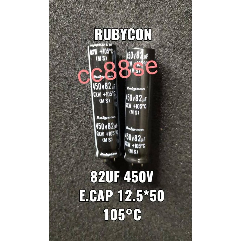 82UF 450V ELECTROLYTIC CAPACITOR 12.5*50 105°C RUBYCON (LCD/LED) | Shopee Malaysia