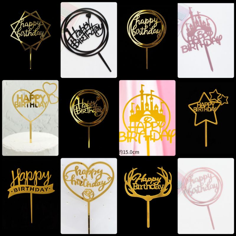 HAPPY BIRTHDAY ACRYLIC CONGRATULATORY SIGN/Tanda tahniah akrilik/摆件插牌 ...