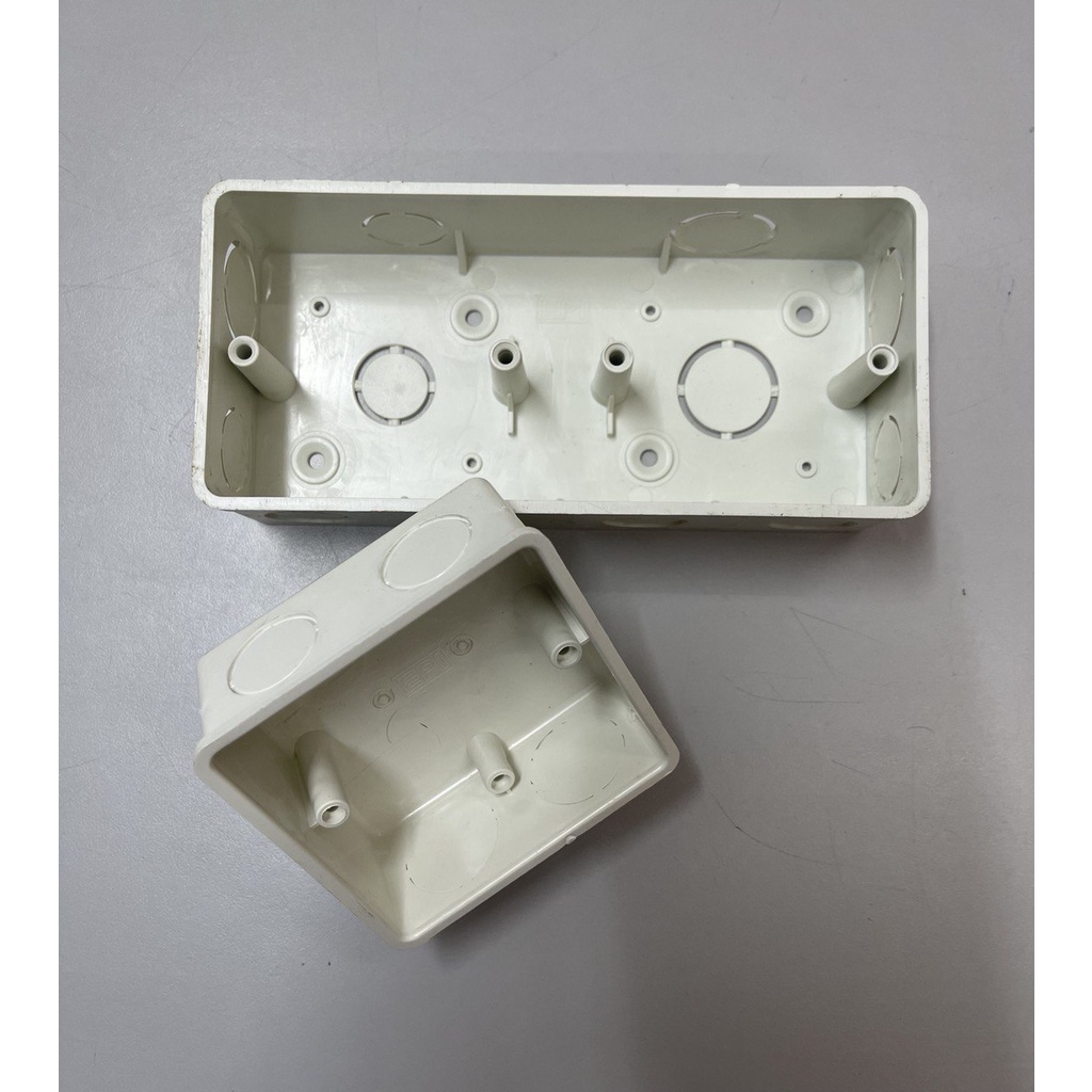 EPI 3X3 PVC Single Conceal Box / 3x7 PVC Double Conceal Box / White PVC ...