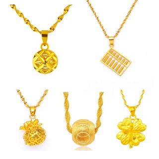 SSA Emas Korea 999 GOLD PLATED Necklace Rantai Leher Gila-Gila Simple ...