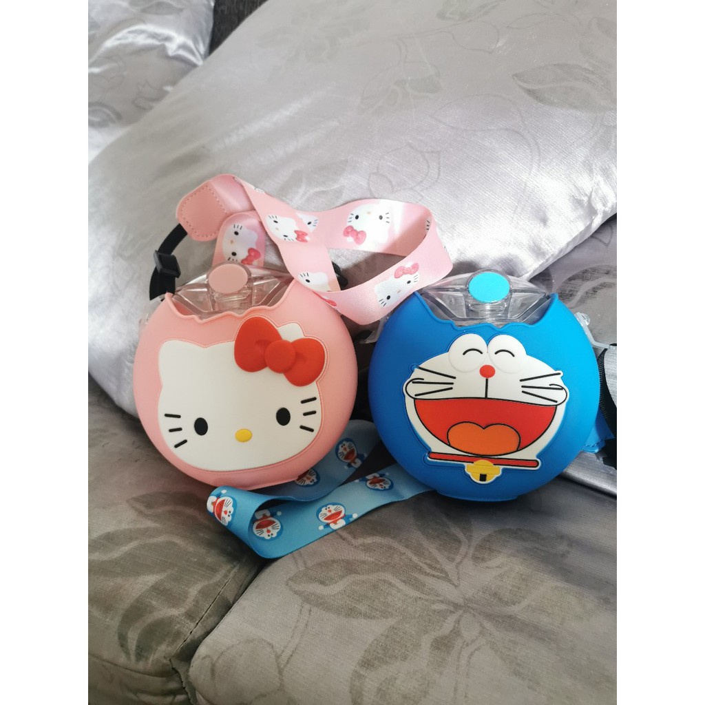 Botol Air Tumbler Dounut , Doraemon & Hello Kitty Kettle 380ml | Shopee ...