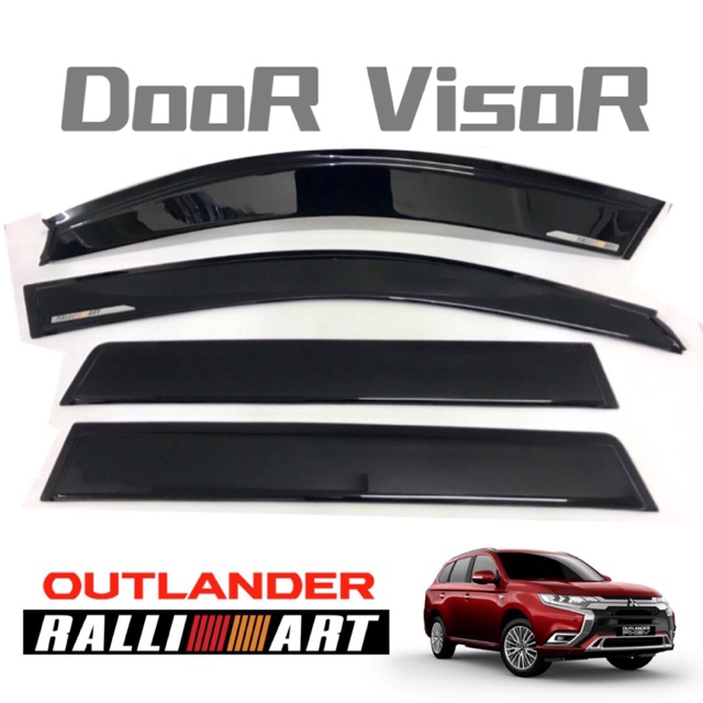 Mitsubishi Outlander 2016-2022 above Door Visor With Rally art Emblem ...