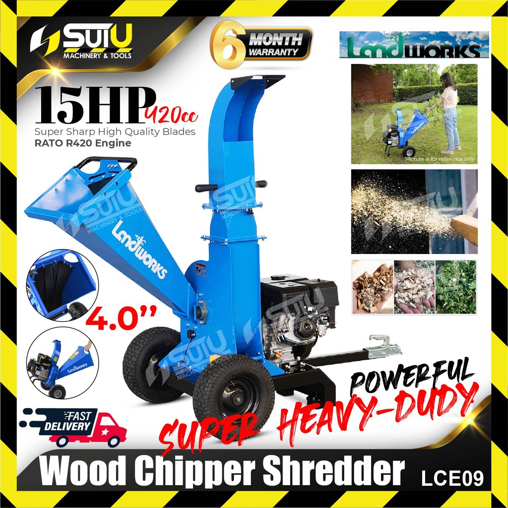 LANDWORKS LCE09 15HP 4″ Wood Chipper Shredder Machine | Shopee Malaysia