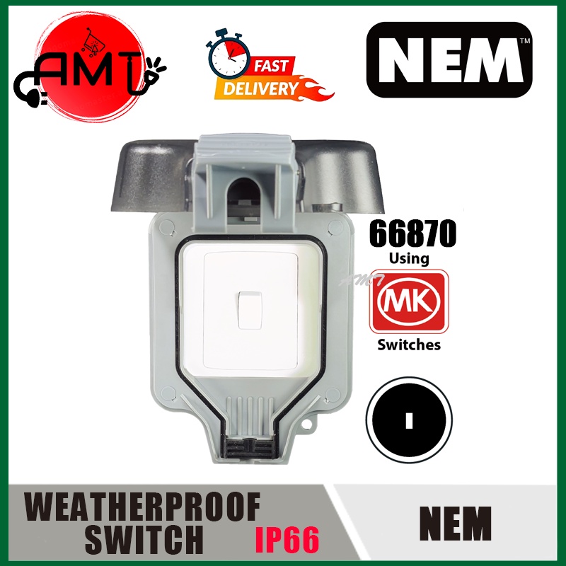 NEM MK WEATHERPROOF SWITCH 1GANG SWITCH IP66 66870 | Shopee Malaysia