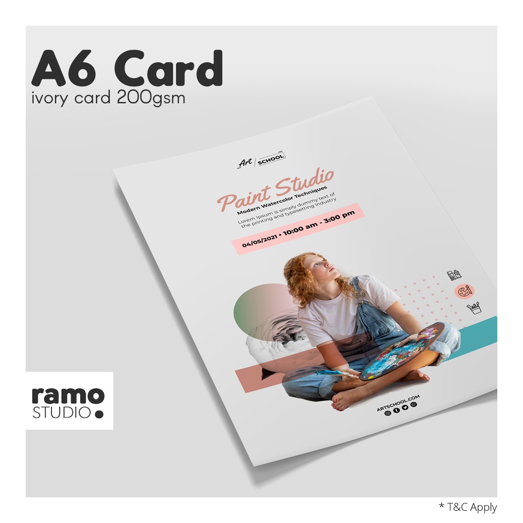 A6 Ivory card 200gsm Super White matt, Post Card customize full color ...