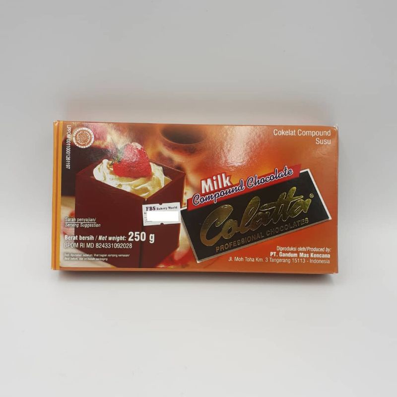 Colatta Milk Compound Chocolate 250g | Cokelat Compound Susu | Shopee ...