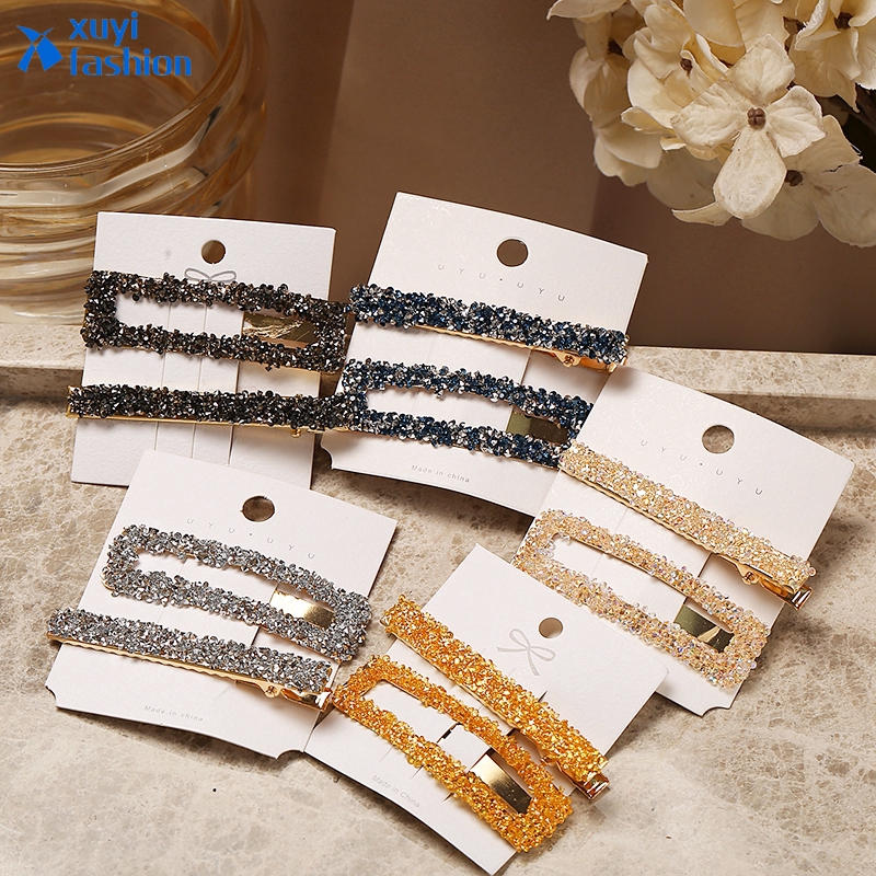 Dodder 2pcs/set Fashion Crystal Hair Clips Shinning Hollow Diamond ...