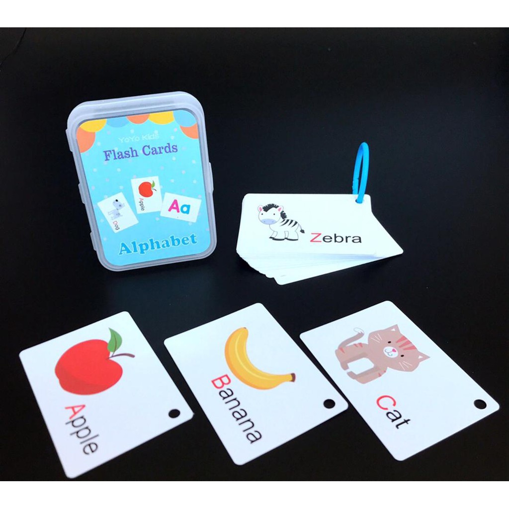 🐳Early Learning Flash Card Kad Animal Shape Colour Body Number Alphabet ...