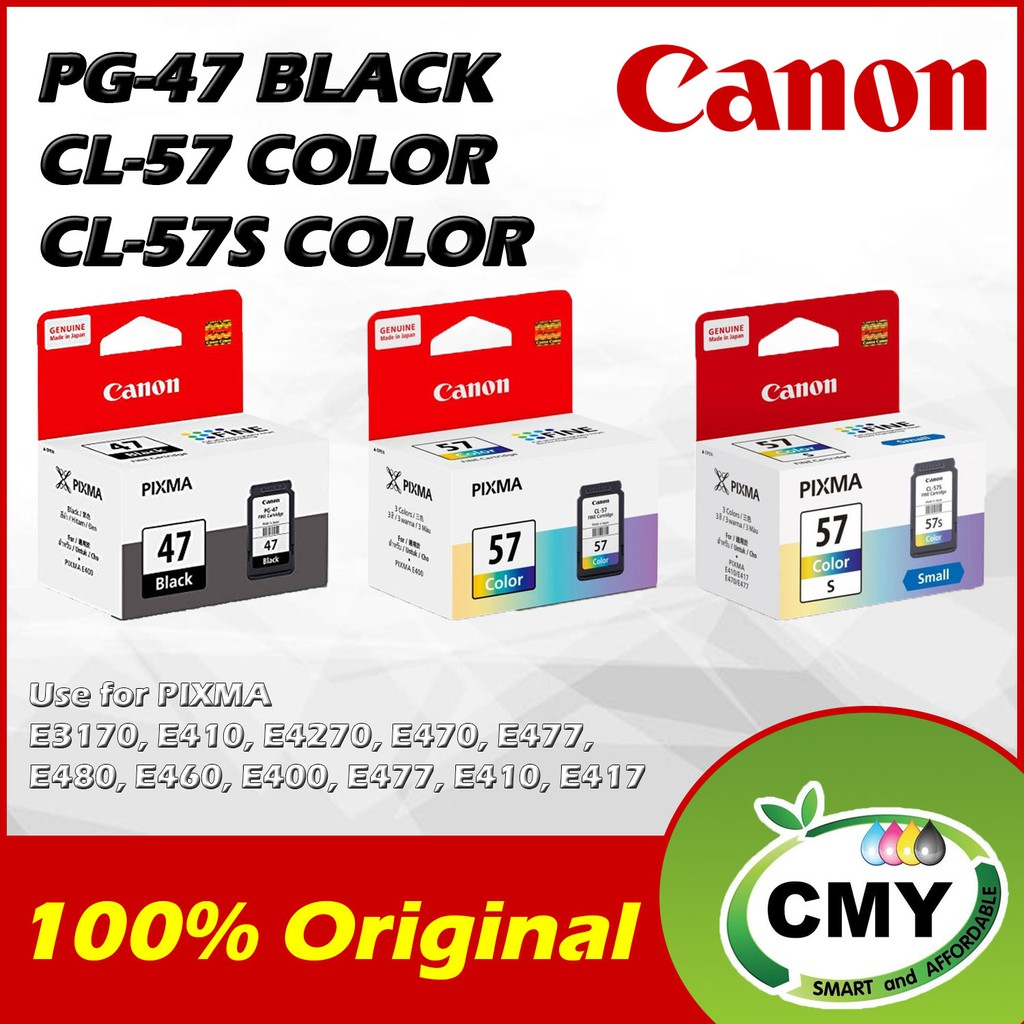 Canon PG-47 Black Canon CL-57 Color Canon CL-57s Color - PG47 PG 47 ...