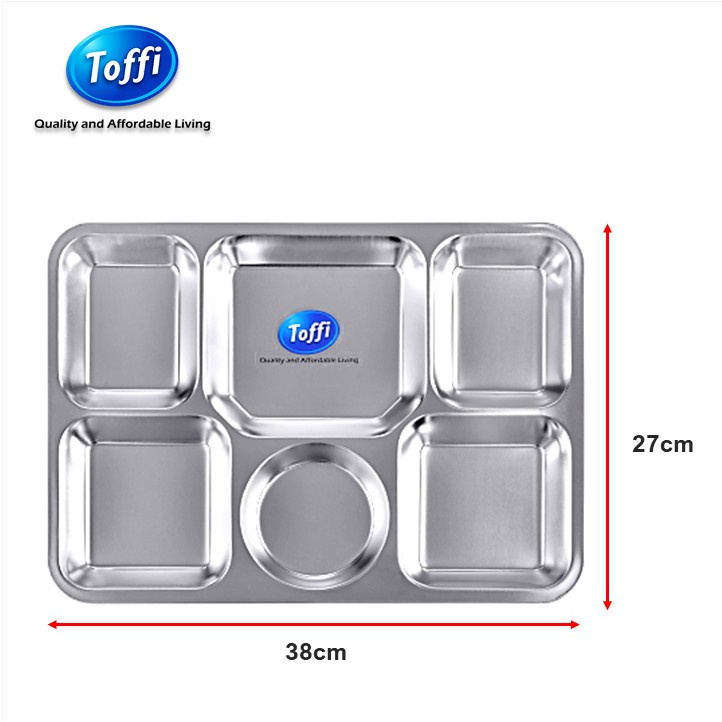 Toffi 6 Compartments Fast Food Tray Stainless Steel | Shopee Malaysia