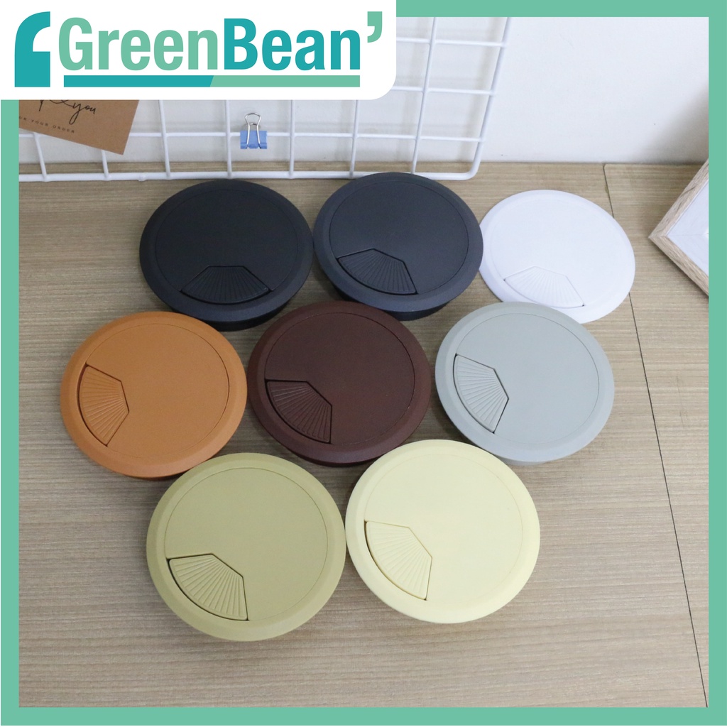 PVC Cable Cover End Cap For Office Table Round Desk Grommet Cover Wire ...