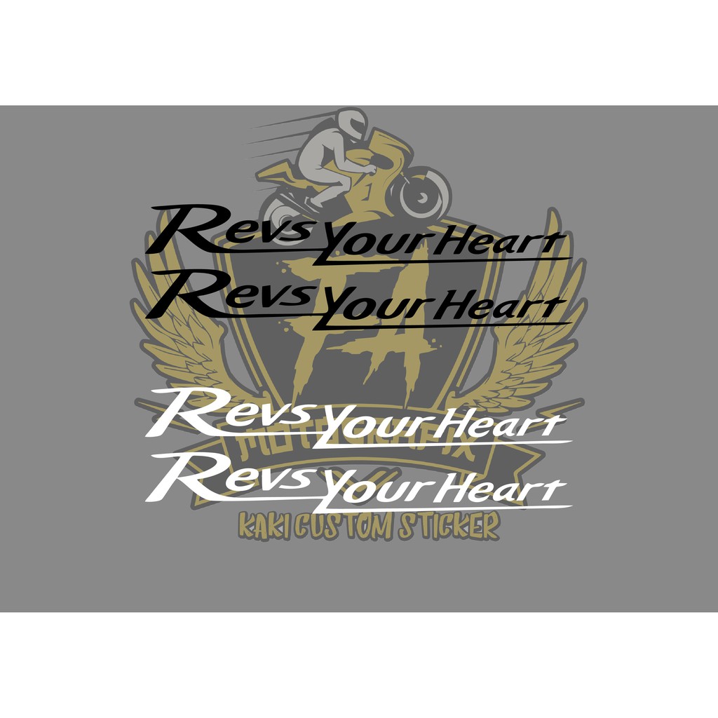 STICKER REVS YOUR HEART WITHOUT BACKGROUND 2 PCS | Shopee Malaysia