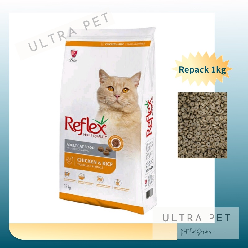 Reflex Adult Chicken cat food repack 1kg | Shopee Malaysia