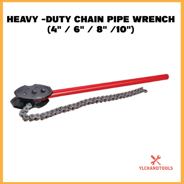 HEAVY -DUTY CHAIN PIPE WRENCH ( 4'', 6'', 8'' 10'' ) | Shopee Malaysia