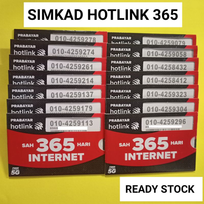 Hotlink 365 Hari Internet Prepaid Simcard (New Number) | Shopee Malaysia