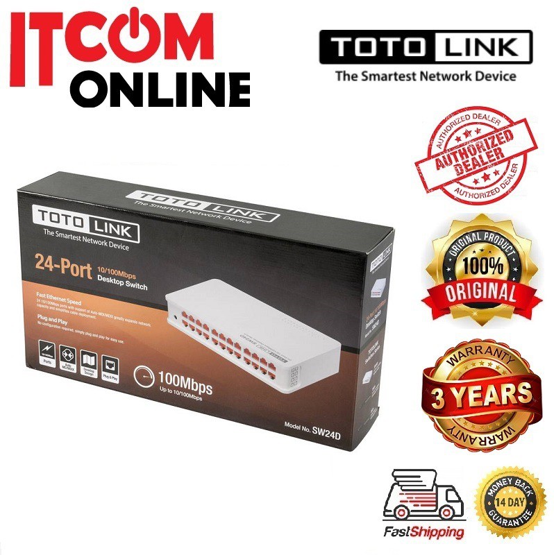 TOTOLINK 24 PORT 100MBPS NETWORK SWITCH (SW24D) | Shopee Malaysia