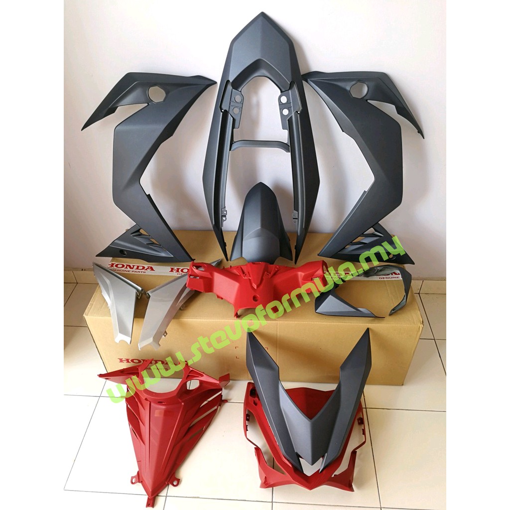 Honda RS150 Ori Cover Set Kit Matt Grey with Sticker | Shopee Malaysia