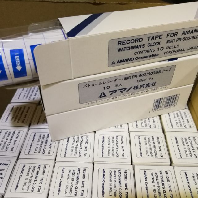 Original Amano Watchman Clock Paper Roll (100 Roll/10 Box) PR500/PR600 ...