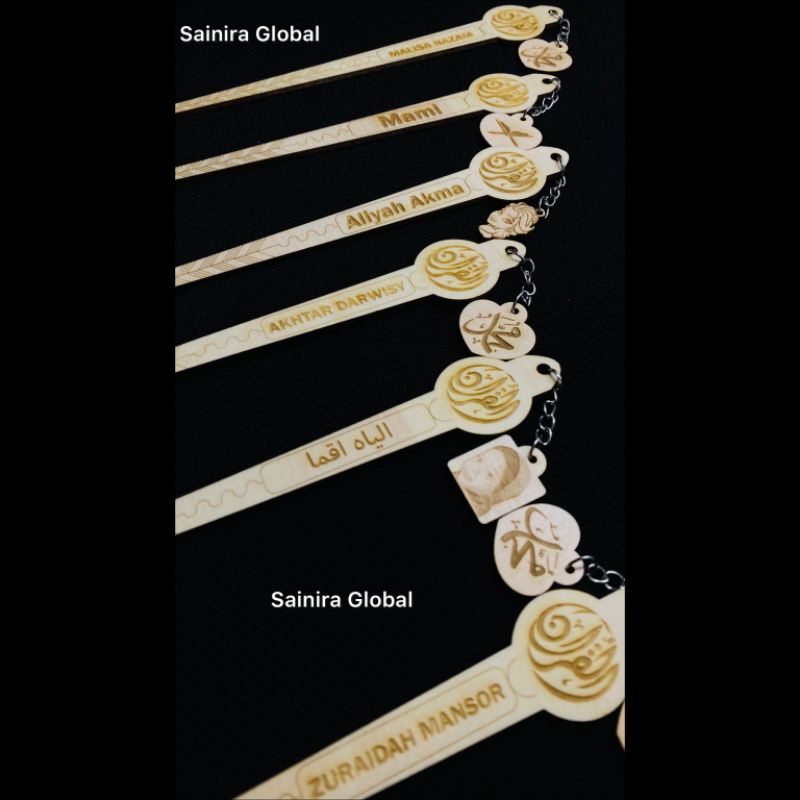 PENUNJUK AL-QURAN KAYU CUSTOM / BOOKMARK / PENANDA BUKU CUSTOM | Shopee ...