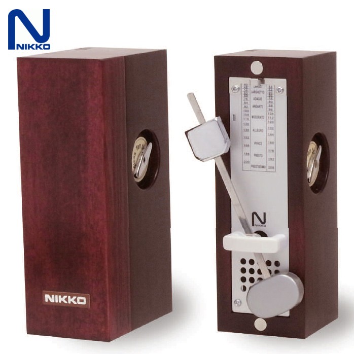 Made In Japan Nikko MINI Handmade Wooden Metronome Clockwork Mechanical Piano Wine Red | Shopee ...