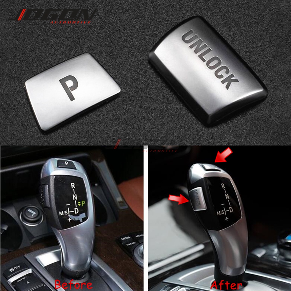 Car Accessories Gear Knob Head "P" And "Unlock" Sticker Cover For BMW 3 ...